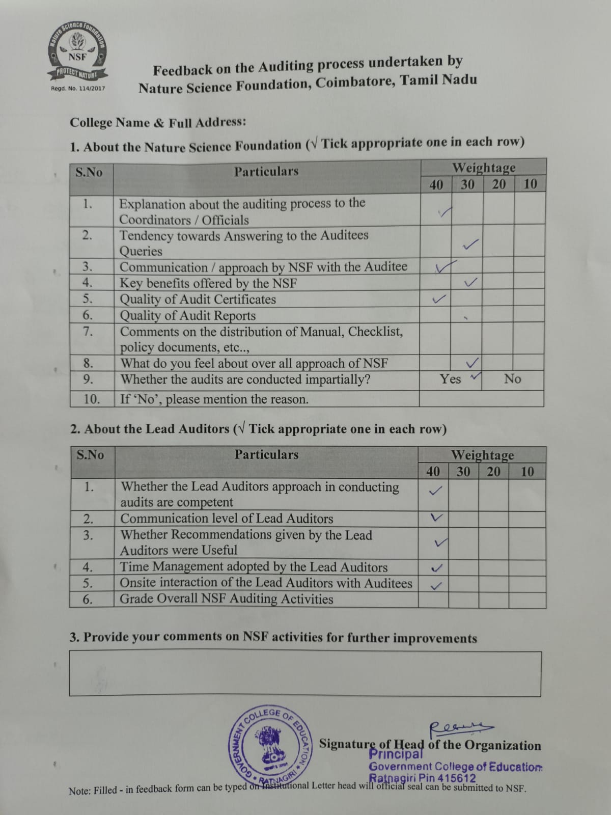 Nature Science Foundation