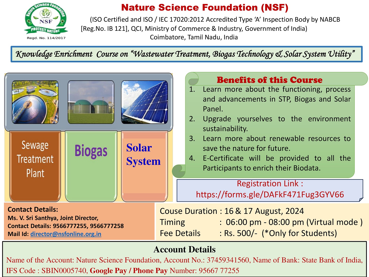 Contact Us – Nature Science Foundation